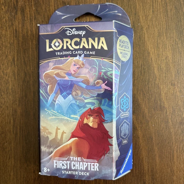 DISNEY LORCANA: THE First Chapter Starter Deck (Sapphire/Steel) IN HAND ...