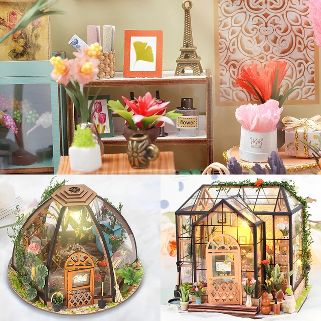 MINI FLOWER SHOP DIY Wooden Dollhouse Model Decor for Adult Gifts๓ £24. ...