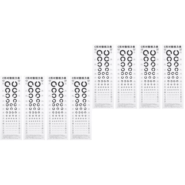 8 PCS AUGE Sehtafel Augenuntersuchungsblatt Sichtprüfungsposter ...
