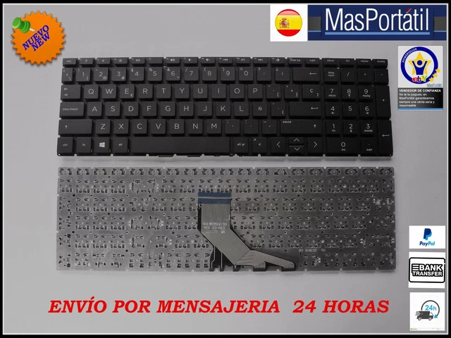 NOUVEAU CLAVIER ESPAGNOL Portable Hp Pavilion 15-Da0050Ns Noir L20387 ...