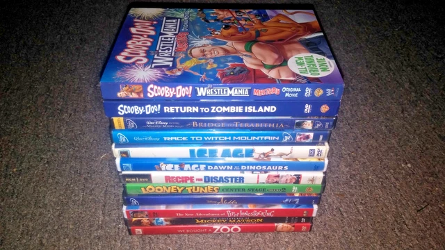 LOT OF 12 Family Entertainment DVDs - Disney, Scooby-Doo, Ice Age ...