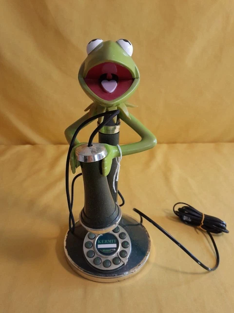 THE MUPPETS KERMIT The Frog Candle Stick Corded Phone Telemania - O6 £ ...