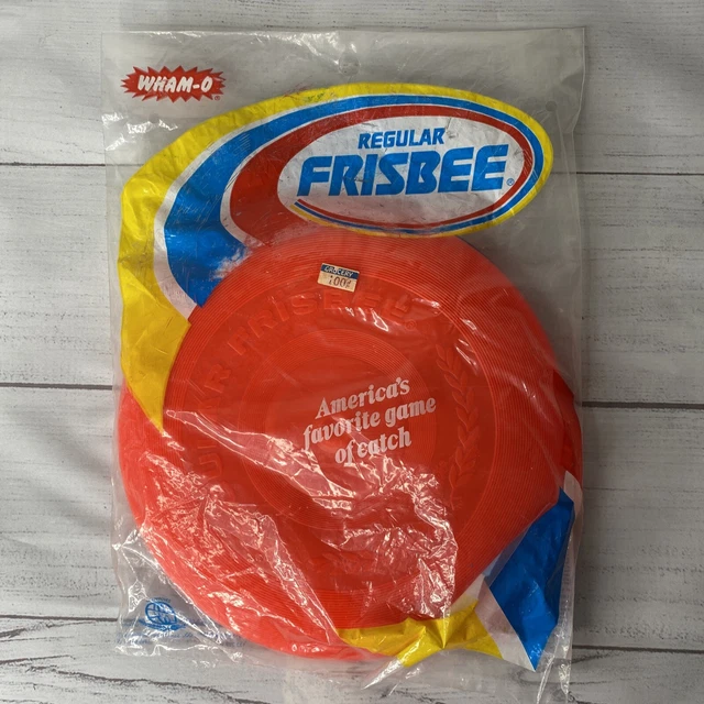 VINTAGE 1966 WHAM-O Regular Frisbee Flying Disc Red 1977 Package NOS ...