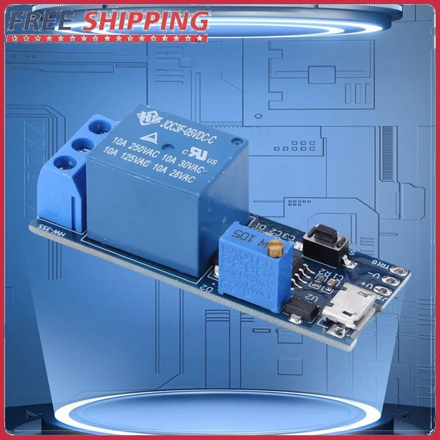 TIME DELAY RELAY Module 5V-30V Timing Relay Shield Board Electronic Components EUR 5,84 ...