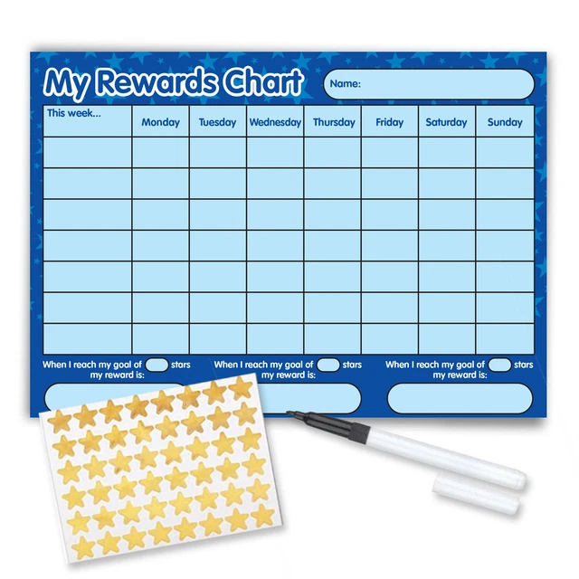 PAW'S REWARD CHART / behaviour chart / star chart jar with Stickers and ...