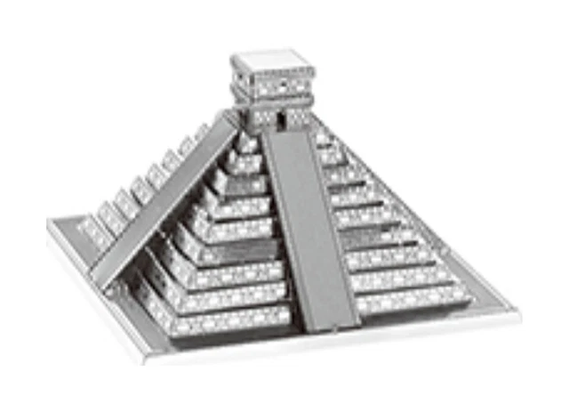 MAYAN PYRAMID METAL Model 3D Laser Cut Sheet Metal Model DIY Kit Hobby ...