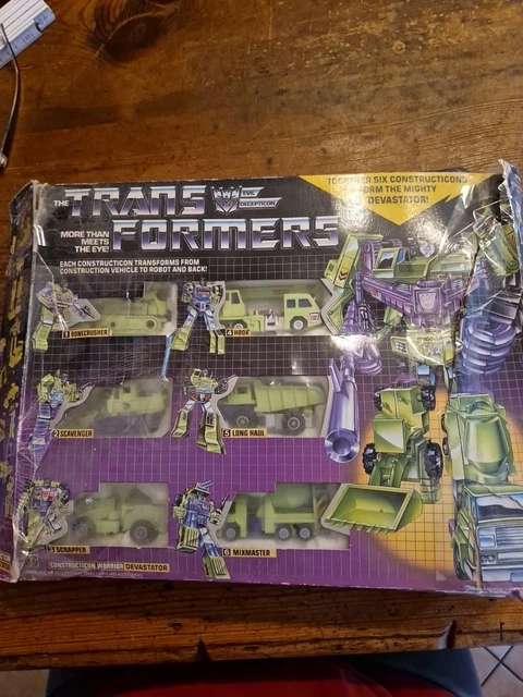 TRANSFORMERS G1 MIGHTY Devastator Evil Decepticons 6 Figure Set 1985 ...