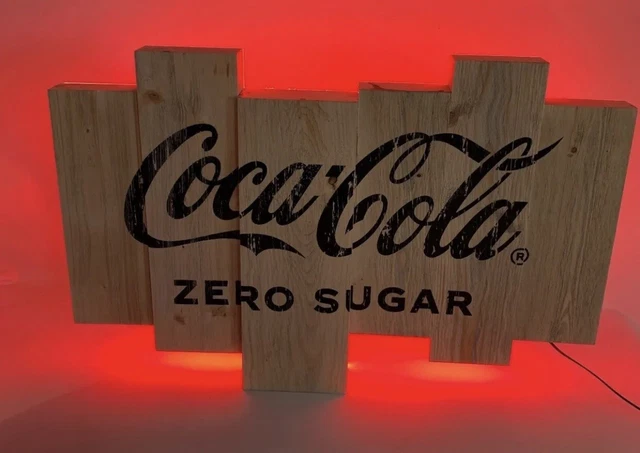 Coca Cola Wooden Sign IN VENDITA! - PicClick IT