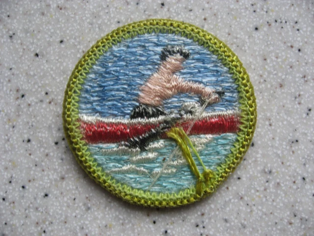 VINTAGE BOY SCOUTS of America BSA Rowing Merit Badge Patch - 1.5"D £3. ...