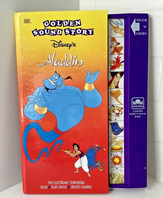 Golden Sound Story Disneys Aladdin Electronic Storybook 1992 Hc