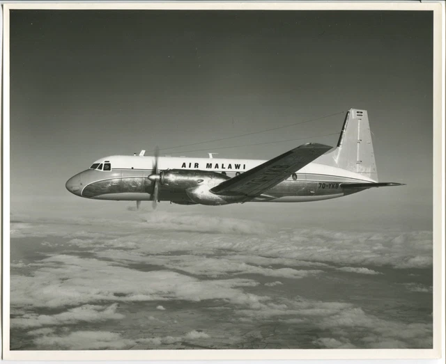 AIR MALAWI HS748 Large Official Vintage Hawker Siddeley Stamped Photo ...