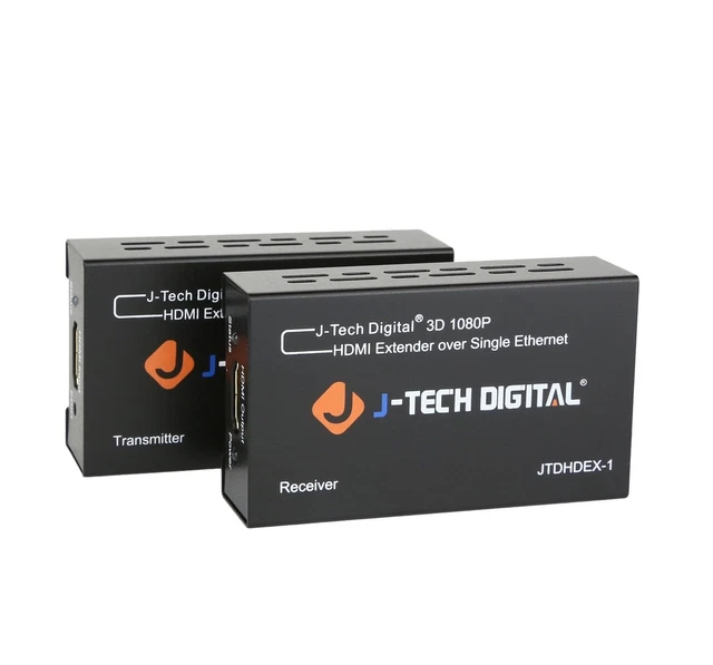 J-TECH DIGITAL HDMI Extender By Single Cat 5E/6 Full Hd 1080P With Deep ...