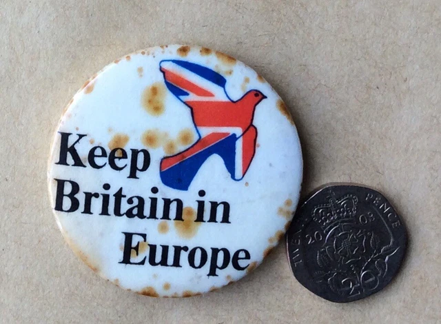 VINTAGE 1970/80,S KEEP BRITAIN IN EUROPE TIN PIN BADGE,RARE, £1.00 ...