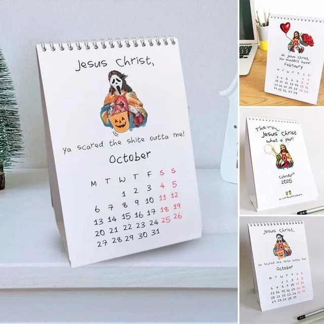 JESUS CHRIST WHAT A YEAR Calendar 2025 The Second Coming Jesus Desk ...