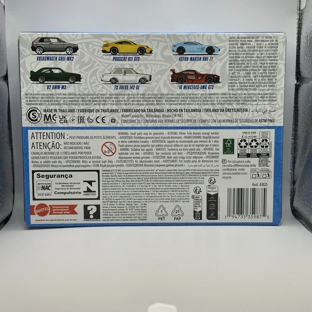 HOT WHEELS 2026 European 6 Car Pack Box Set Porsche M3 AMG GT3 Golf ...