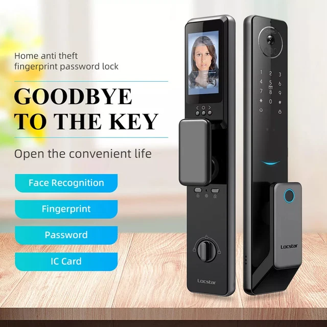 WIFI SMART DOOR Lock 3D Facial Recognition Door Lock Fingerprint Lock W ...