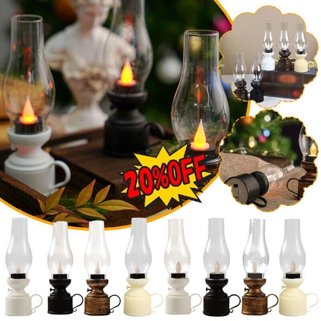 LED OIL LAMPS Retro Kerosene Lamp Flameless Oil-Lamp Electronic Y1X7 £5 ...