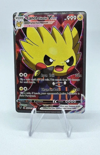 PIKACHU POKEMON LANCE Pika Carte Card Holo Prism Foil Flash Manga Anime ...