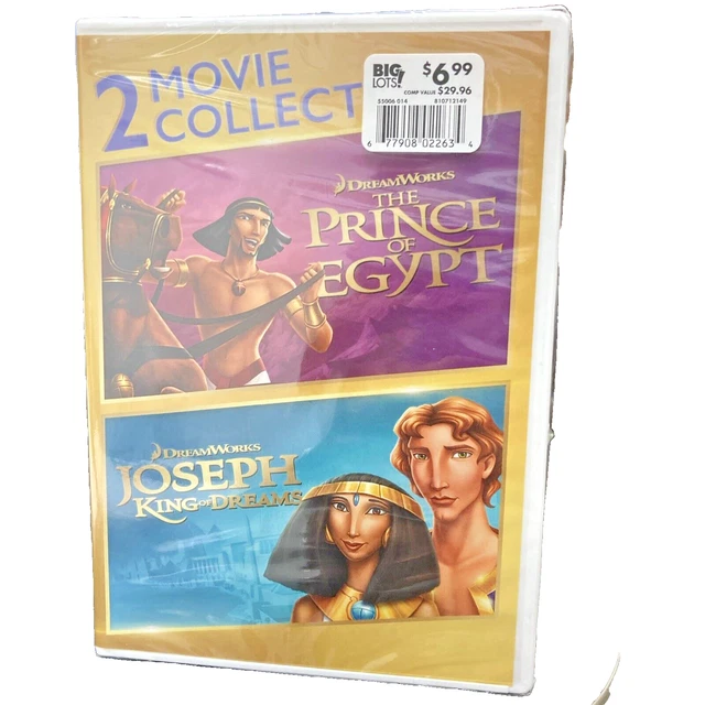 DREAMWORKS THE PRINCE OF EGYPT + JOSEPH KING OF DREAMS - 2 DVD Animated ...