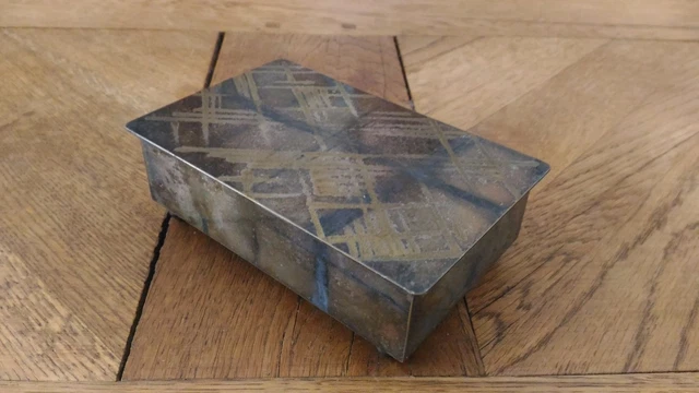 ANCIENNE BOITE A Bijoux Métal « MF Ikora » En Bon Etat. EUR 30,44 ...