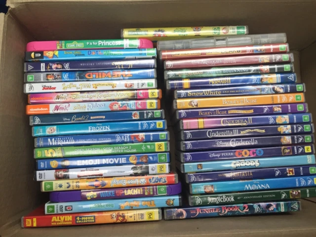 DISNEY/ DISNEP/ ABC/ Pixar Bulk Lot of 33 Kids DVD’s $75.00 - PicClick AU