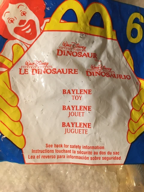 DISNEY DINOSAUR BAYLENE #6 Brachiosaurus Toy Figure McDonald's Happy ...