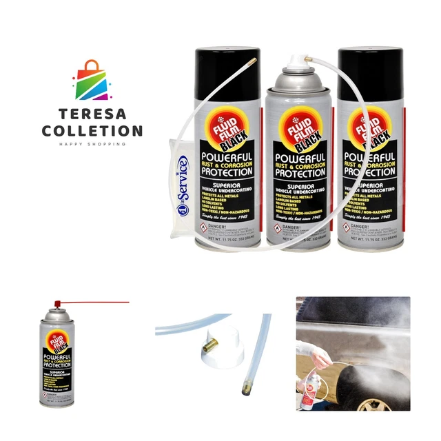 12 OZ UNDERCOATING Protection Aerosol Spray Can Black 3 Pack, Rust ...