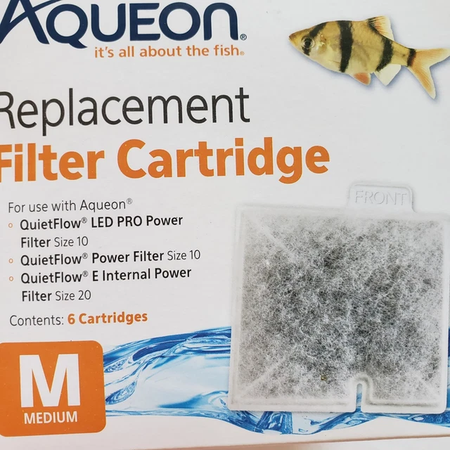 AQUEON REPLACEMENT FILTER Cartridge 6 PACK Aquarium Fish Tank size ...