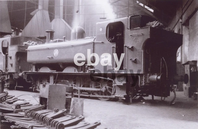 GWR PANNIER TANK No.6435 At Tyseley M.P.D. Black & White Borderless ...