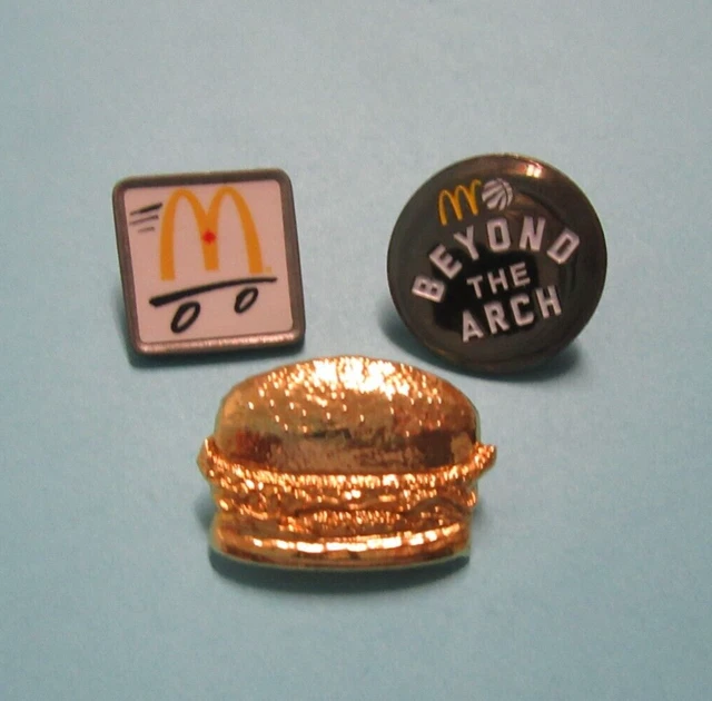 MCDONALD'S RESTAURANT UNIFORM Pins Employee Golden Big Mac Beyond the ...