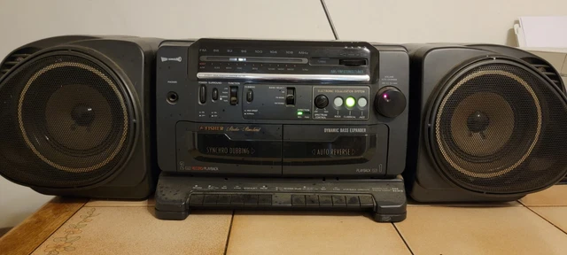 FISHER PH-W3300 BOOMBOX Studio Standard Dual Cassette Player W AmFm ...