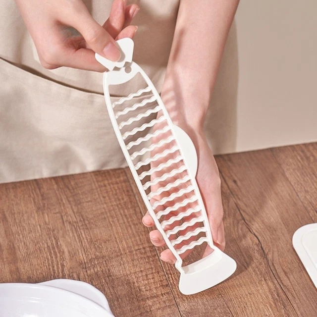 FISH SHAPED BANANA Slicer Cutter Quick Preparation Kitchen Tool Slicing ...