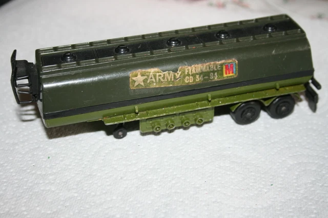 MATCHBOX SUPER KINGS - 1973 Army Livery ARTICULATED TANKER Diecast - K ...