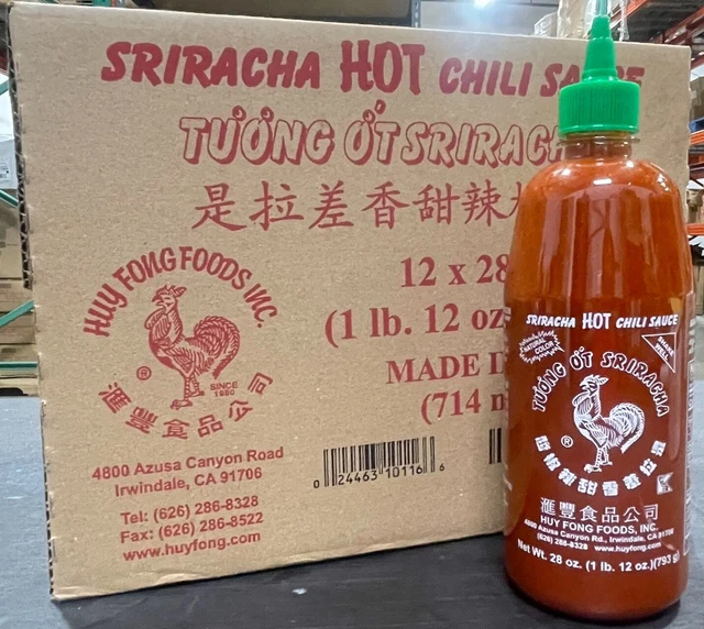 HUY FONG SRIRACHA Hot Chili Sauce Two 28 Oz Bottle 2 Bottles BRAND NEW SEALED £47.84 - PicClick UK
