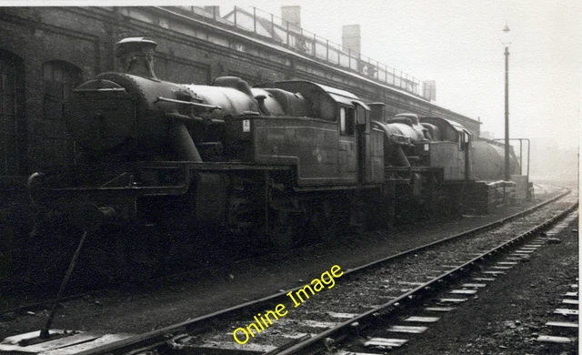 RAILWAY PHOTO 6X4 ex LMS 2-6-2T at Ardsley Shed 2/12/1963 £3.00 ...