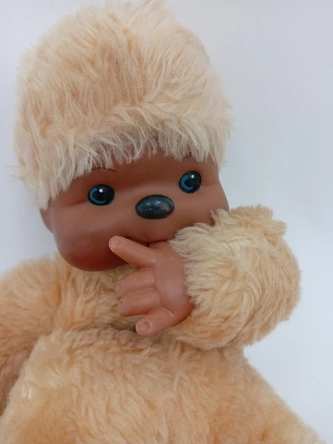 VINTAGE SEKIGUCHI MONCHHICHI 14" Japanese Collectable Blonde Monkey ...