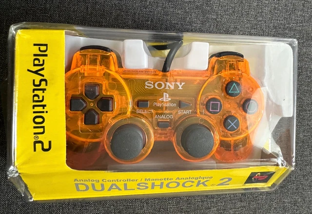 RARE MANETTE OFFICIELLE SONY Dualshock PS2 PS1 PSX Orange transparent ...