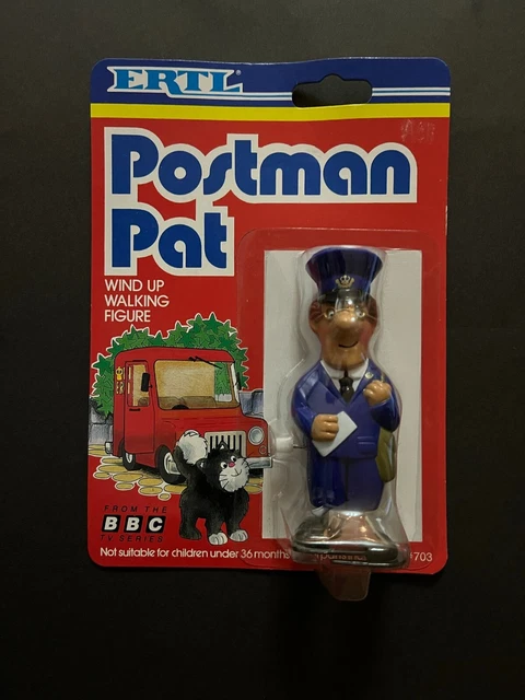 VINTAGE - ERTL Die-Cast Postman Pat & wind up walking Pat Figure - New ...