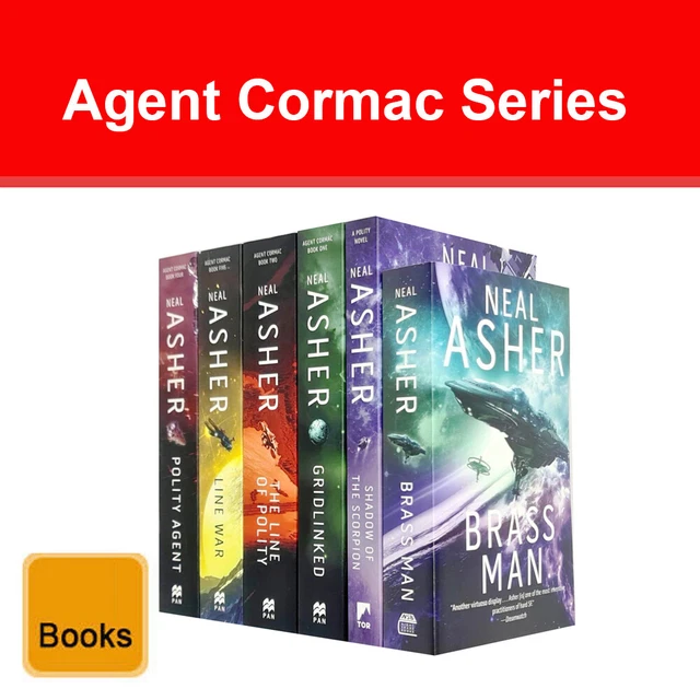 AGENT CORMAC SERIES 6 Books Collection set by Neal Asher Shadow of the ...