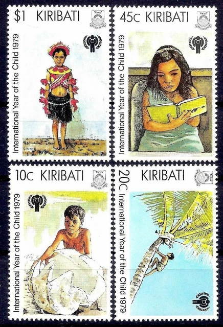 KIRIBATI 1979 IYC/YEAR of Child Children Clam Shell/Climbing Palm Tree ...