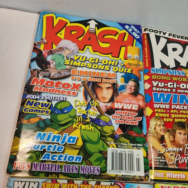 KRASH MAGAZINE 2004 Issues 4 5 6 7 8 13 Australian Kids Lot Bulk Bundle ...