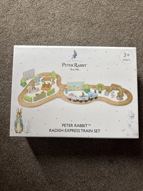 PETER RABBIT RADISH Express Train Set Wooden Toy Age 3+ Christmas Gift ...