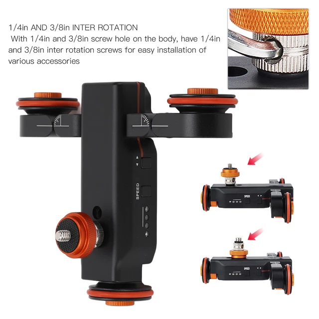 CAMERA DOLLY ELECTRIC Motorized Electric Track Rail Slider Car 3 Spe ...