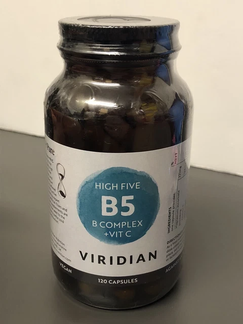VIRIDIAN HIGH FIVE B5 B-Complex + Vit C - 120 Capsules. BRAND NEW ...