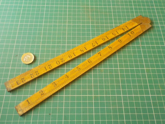VINTAGE 24 INCH Rabone No.1168 Boxwood Folding Rule Tool £4.87 ...