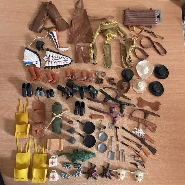 BUNDLE VINTAGE ACTION Man Clothing Accessories Cowboy Indian Tonto Lone ...