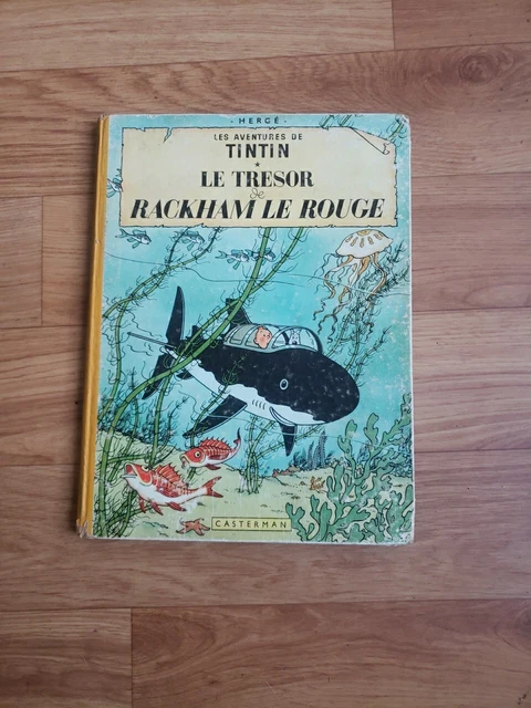 BD TINTIN LE trésor de Rackham Le rouge Hergé édition B34 1963 dos ...