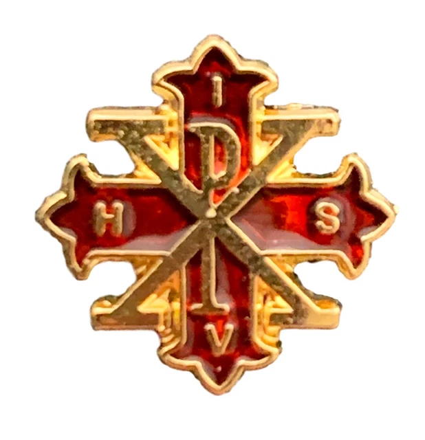 SMALL DISCREET MASONIC Red Cross of Constantine Quality Enamel Lapel ...
