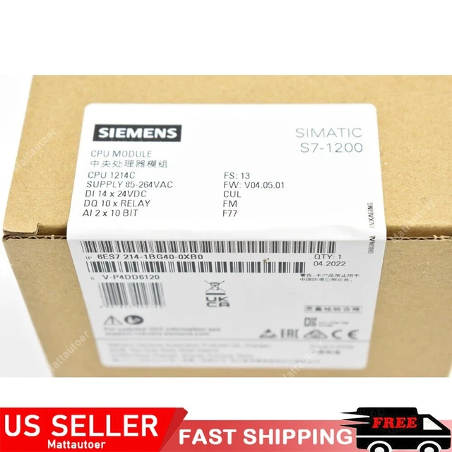 NEW SIEMENS SIMATIC S7-1200 CPU 1214C 6ES7214-1AG40-0XB0 6ES7 214-1AG40-0XB0 $545.35 - PicClick AU