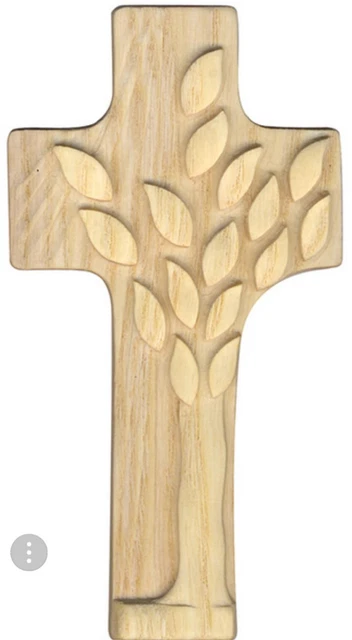CROIX AVEC ARBRE De La Vie En Bois De Valgardena Sculpté À La Main CM ...